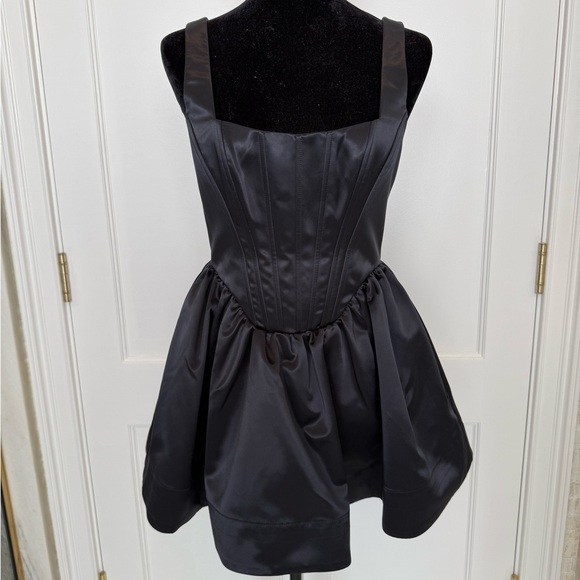 STAUD | Dresses | Staud Midnight Blue Satin Mini Dress | Poshmark